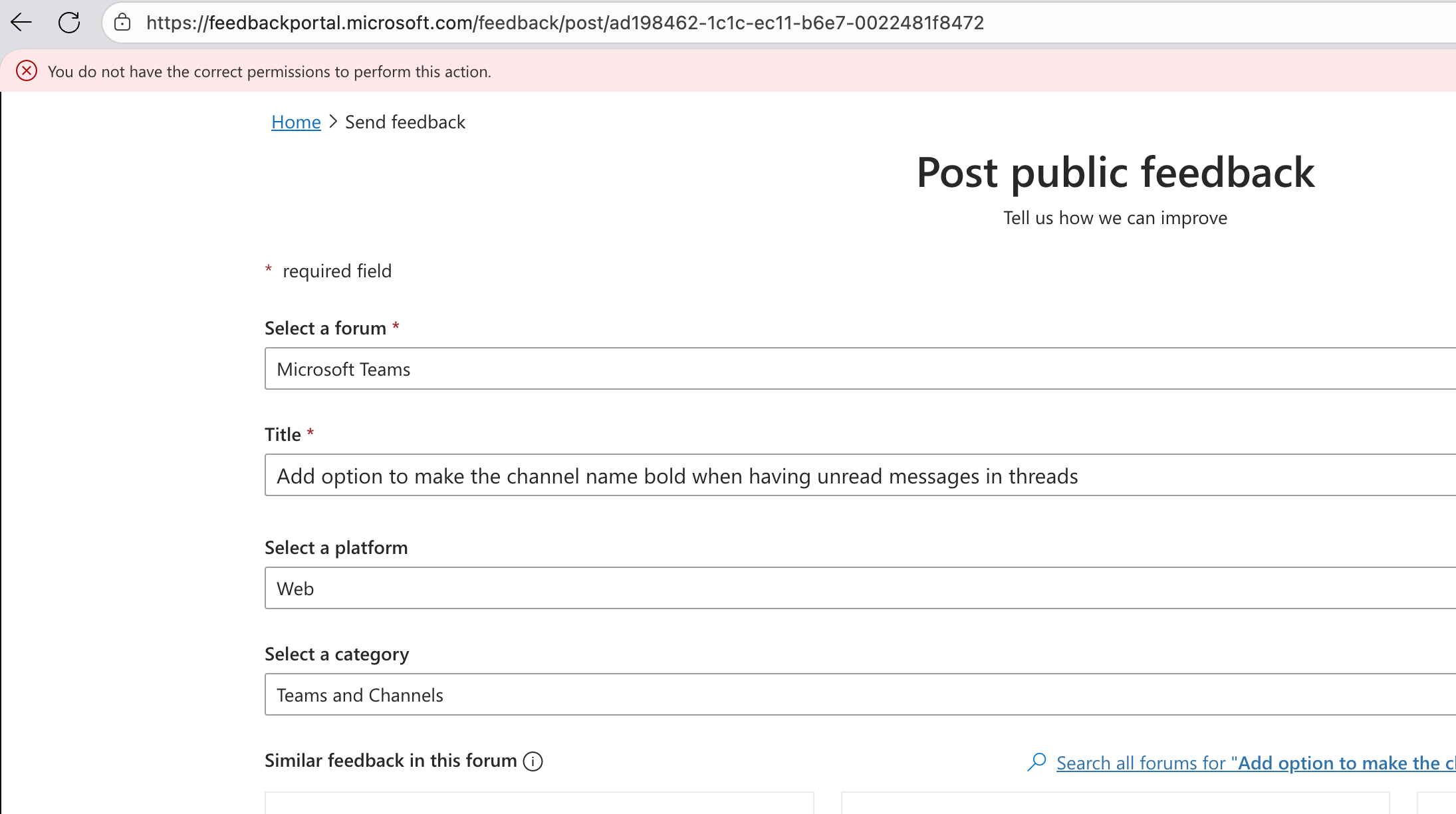 Channels with thread layout not becoming bold with unread messages in ...