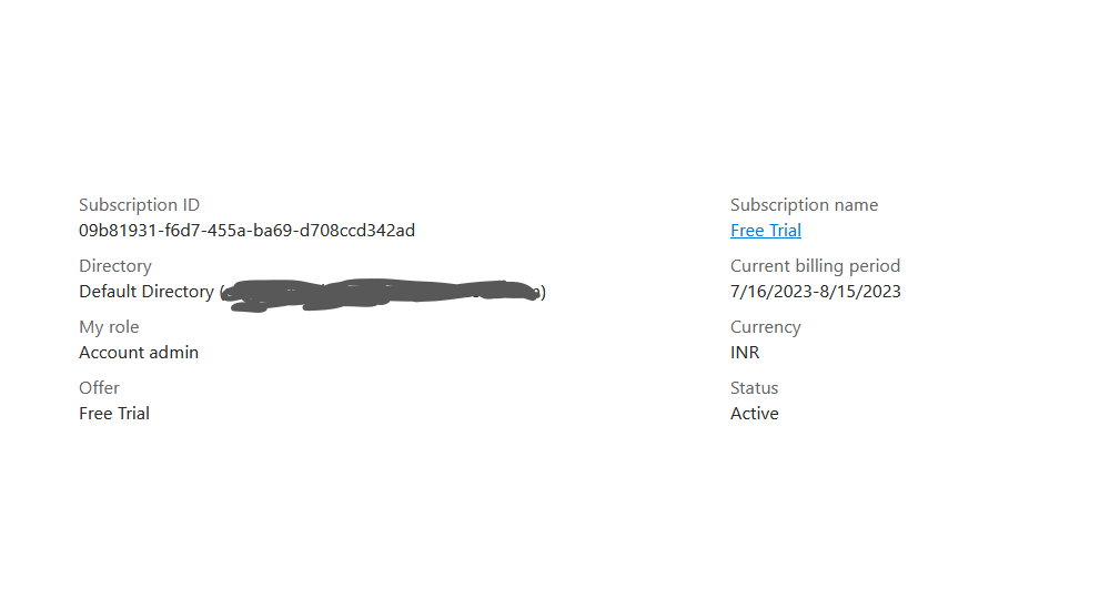 Facing active Azure subscription issue while creating a service ... Facing active Azure subscription issue while creating a service ...