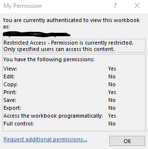 Permission problems to edit an Excel workbook - Microsoft Q&A
