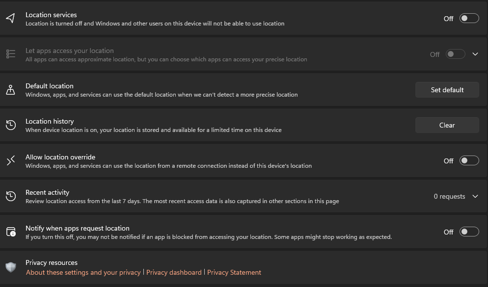"Let Windows and Apps Access Your location" message constantly ...