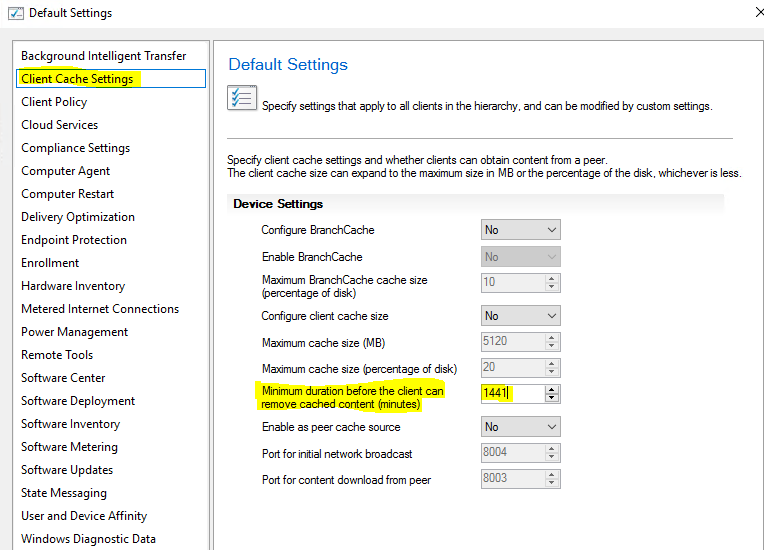 Is there a client setting that controls the maximum download time for ...