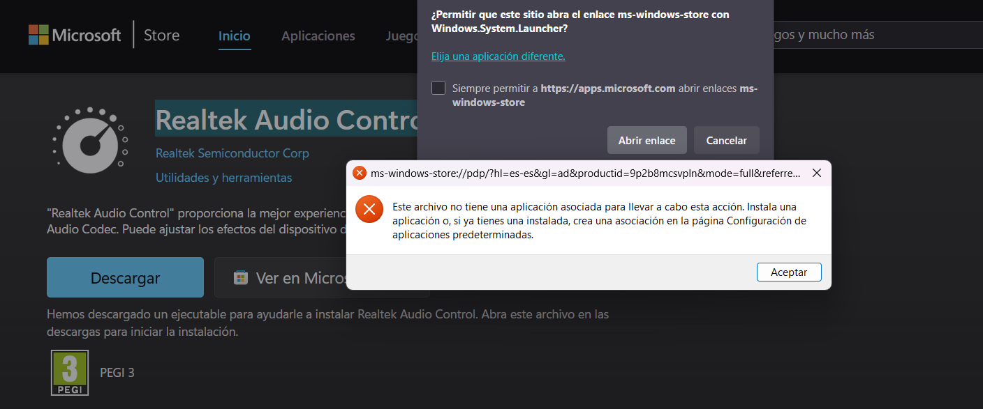 No puedo instalar Realtek Audio Control - Microsoft Q&A