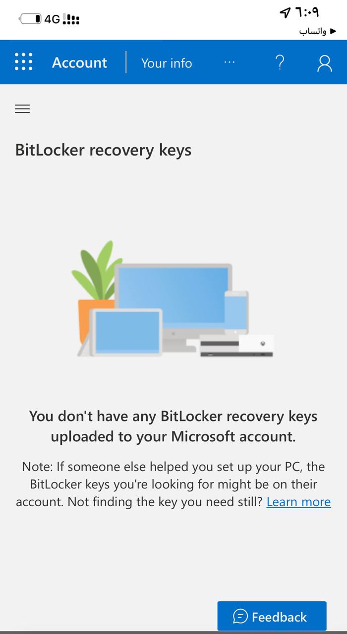 BitLocker Recovery not registered with my account - Microsoft Q&A