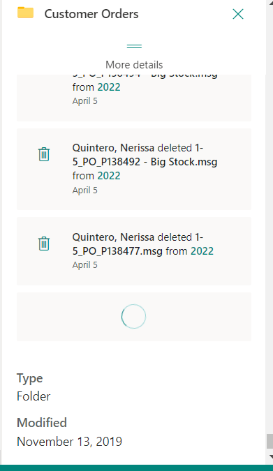 SharePoint folder Details. - Microsoft Q&A