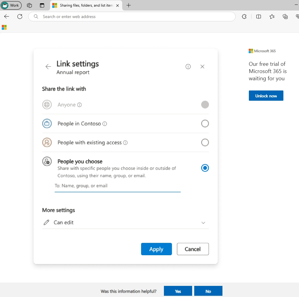 Unable to set expiration date in OneDrive Copy Link settings ...