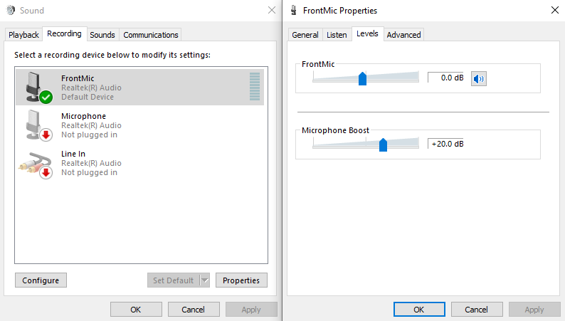 Force Microphone to use High Definition Audio Device instead of Realtek ...