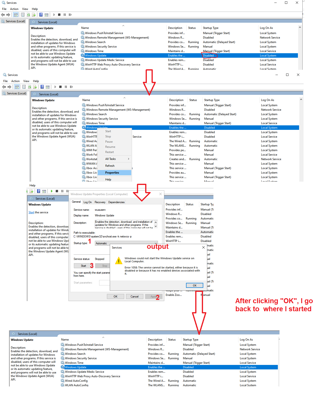 Windows could not start the Windows Update service on the local ...