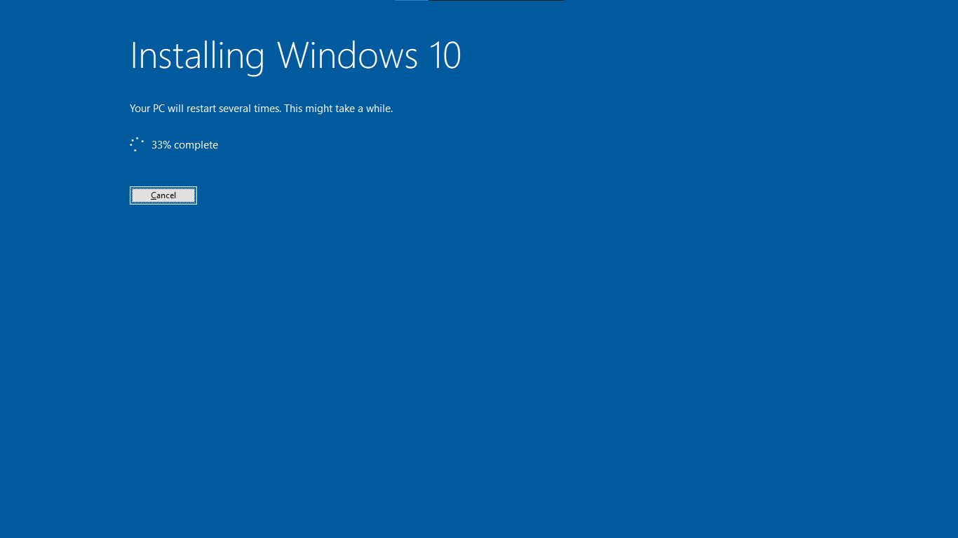 Installing Windows 10 stuck at 31% - Microsoft Q&A