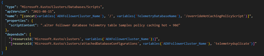Unable To Run Kusto Script Command In Adx Follower Database From Arm