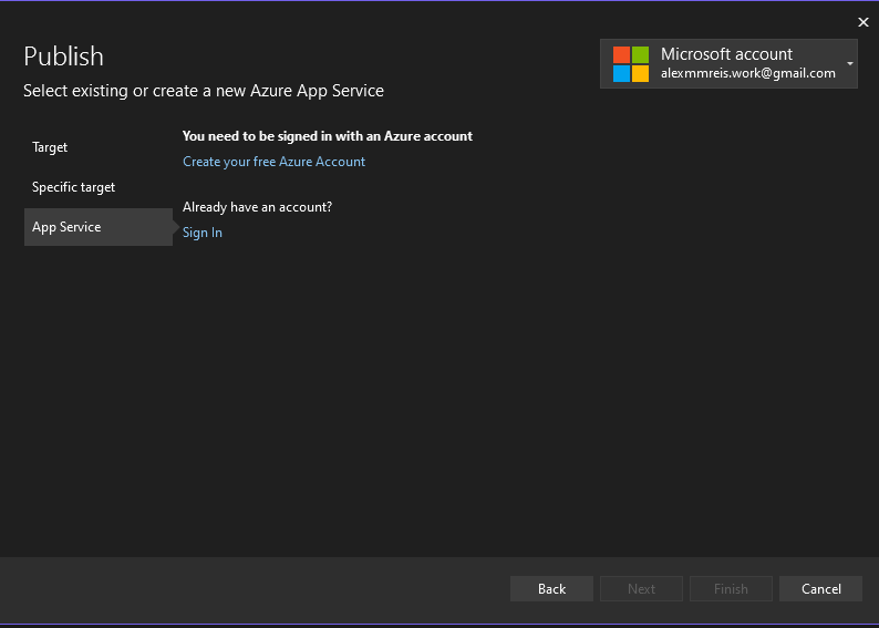 Stuck on Login when publishing azure web app - Microsoft Q&A Stuck on Login when publishing azure web app - Microsoft Q&A