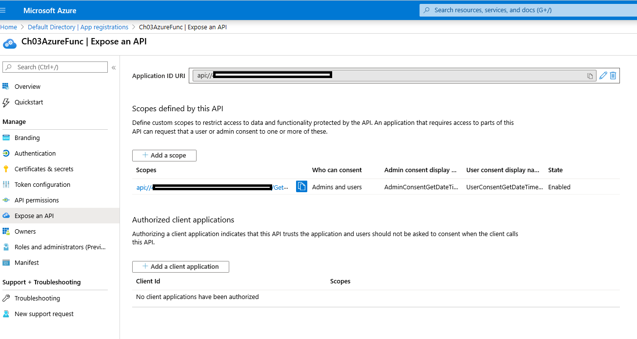 How To Add Aad Authentication To Azure Function And Call Function From 7031