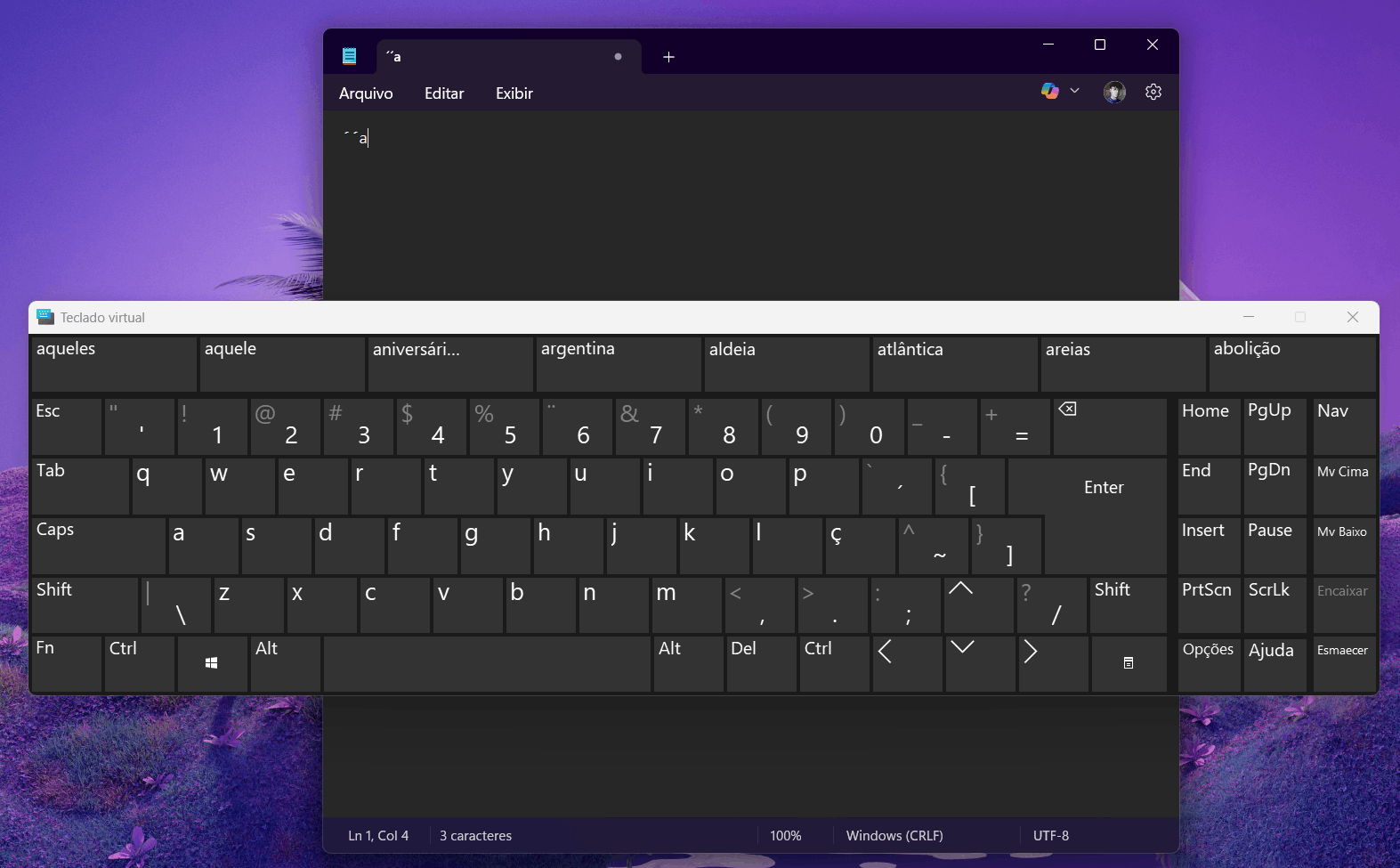 Problemas com acentos no Windows 11 (versão 24H2) - Microsoft Q&A