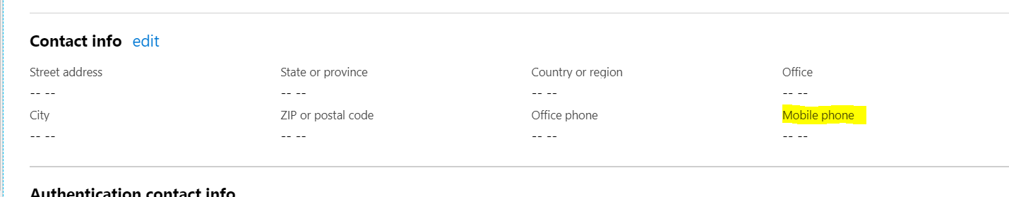O365 Set Mobile Number for First Time - Microsoft Q&A