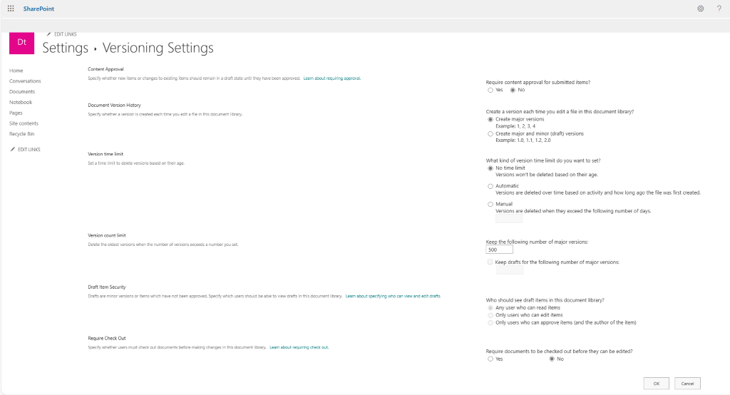 Custom versioning for Company Policies in SharePoint Online - Microsoft Q&A