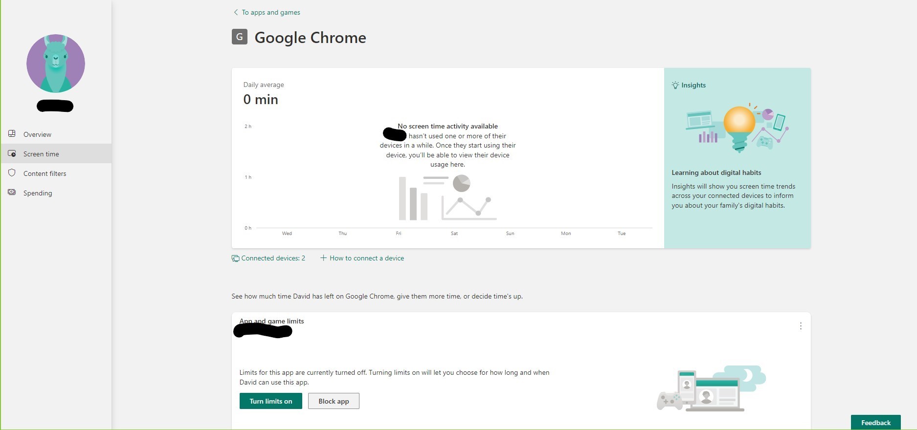 You can't use Google Chrome because of your family safety settings, but ...