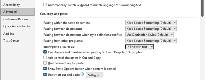 Help with cursor position after dragging an image into WORD - Microsoft Q&A