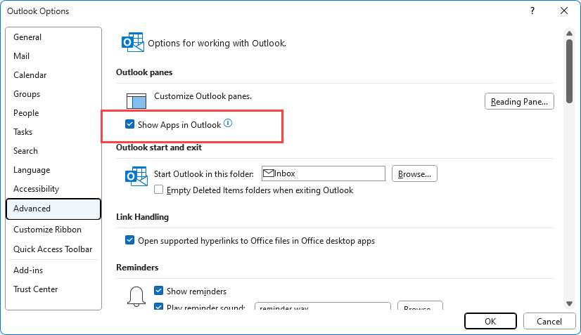 How to move or hide left side toolbar in Outlook 365? - Microsoft Q&A