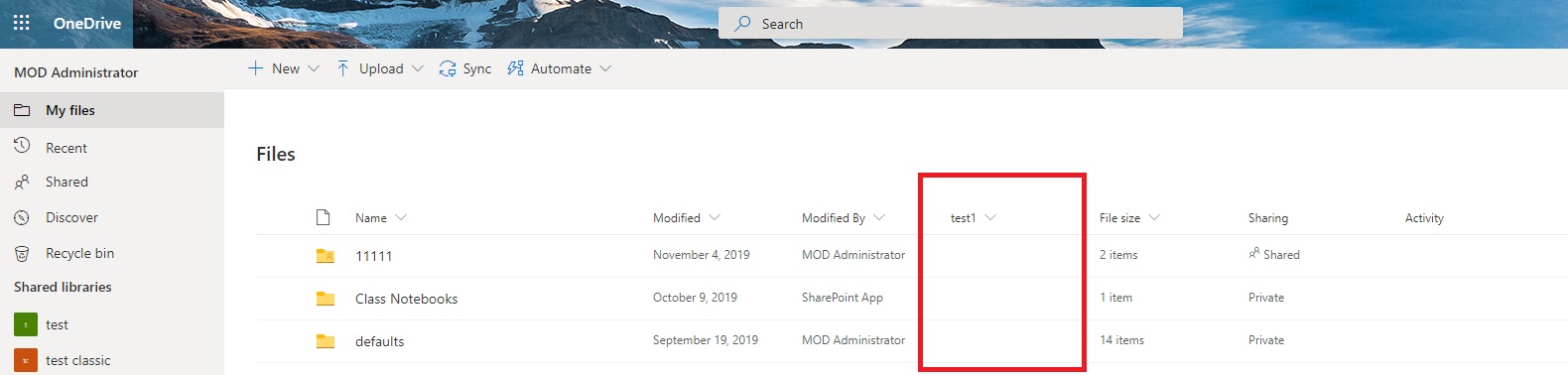 Customize Columns in OneDrive browser view. - Microsoft Q&A