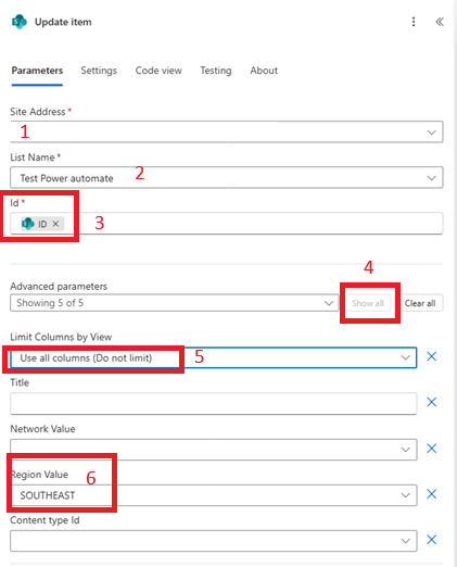 I am trying to create a power automate to update one column based off ...