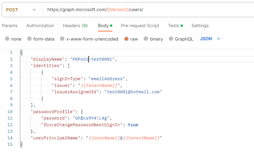 Azure B2C - Password Expired after sequence of POST & PATCH API calls ...