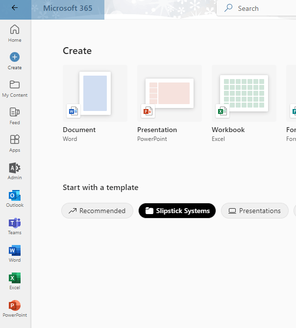Sharepoint templates in office.com - Microsoft Q&A