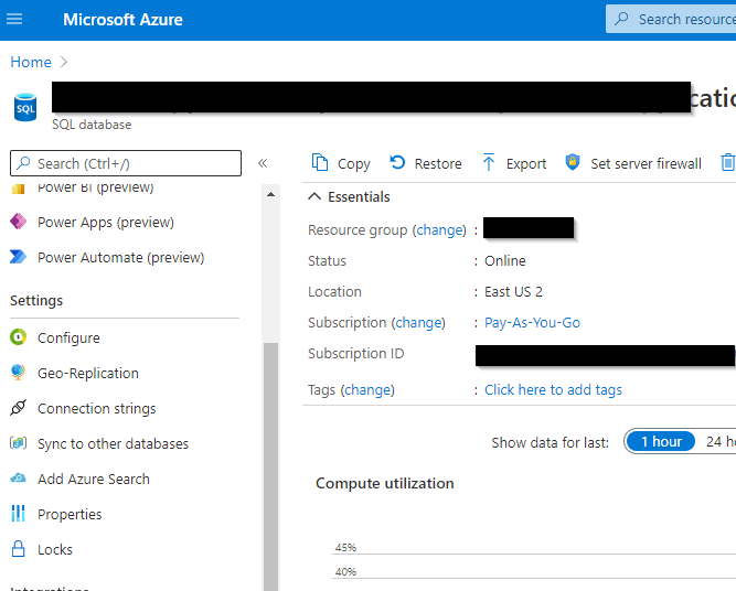Backups setting missing for basic tier SQL server - Microsoft Q&A