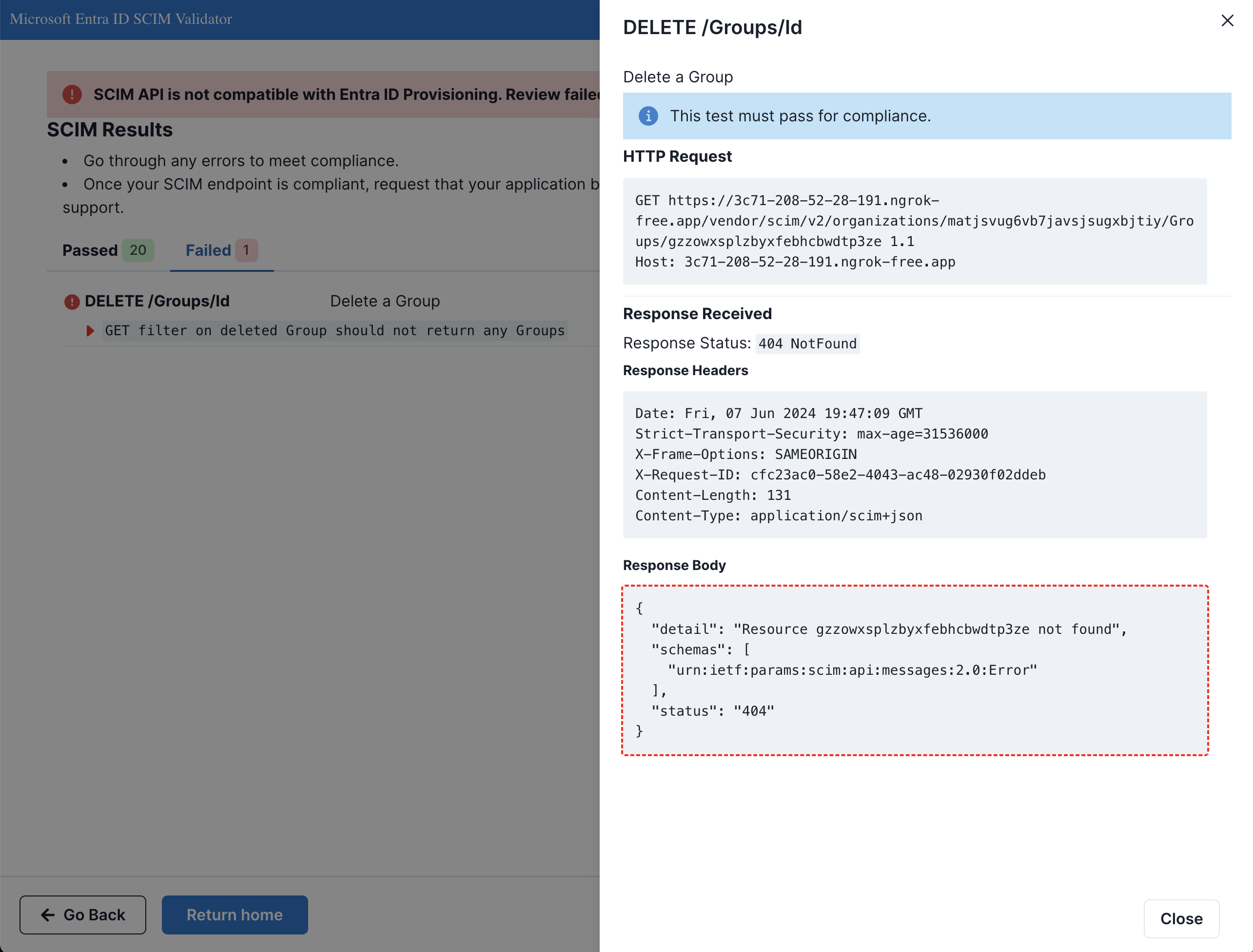 SCIM validator: What is the `DELETE /Groups/Id` validation looking for ...