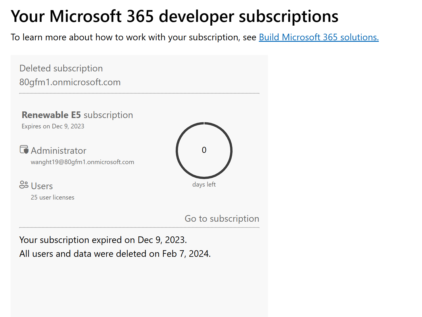 How to renew a subscription in M365 developer program - Microsoft Q&A