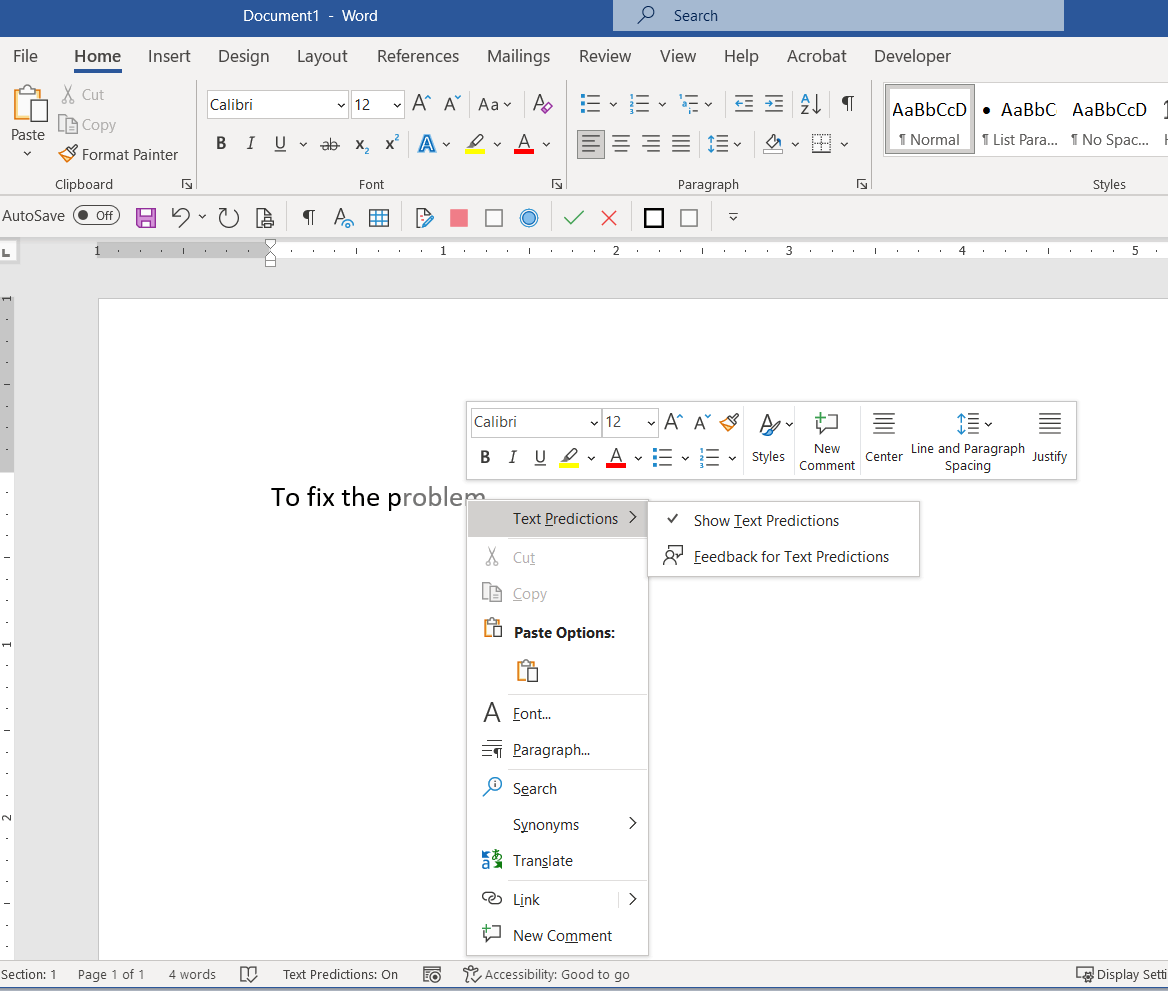 Automatic word completion, I want to remove it - Microsoft Q&A