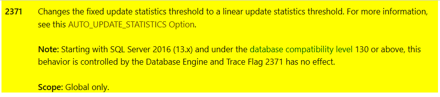 SQL server with Trace flags 2371 and 7745 - Microsoft Q&A