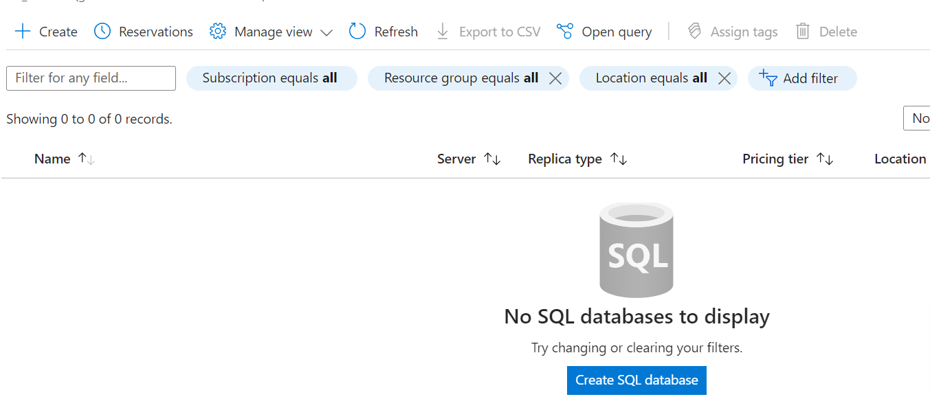 Unable to create SQL DB using free offer - Microsoft Q&A