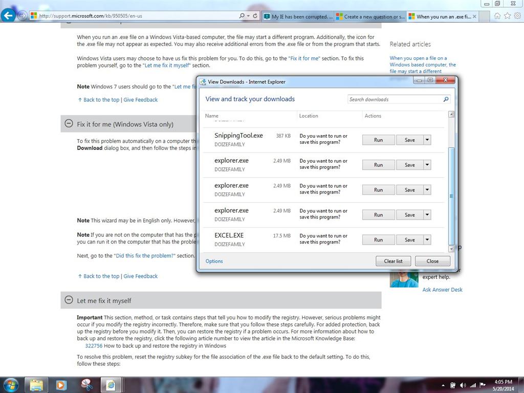 View track downloads pops up when any file is selected, cannot open ...