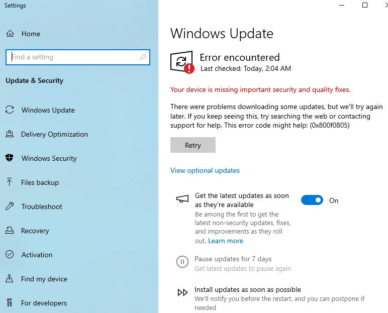 I am having problems installing Windows 10 updates - Microsoft Q&A