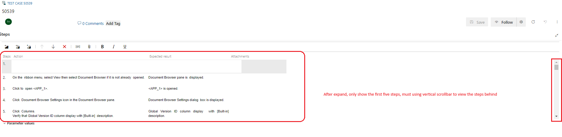 Cannot expand Test Case, Cannot copy a large number of items in the ...