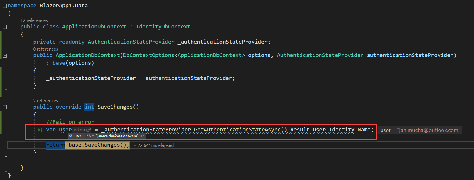 Blazor Server It Is Possible Get Current Loged User In Dbcontext Microsoft Qanda