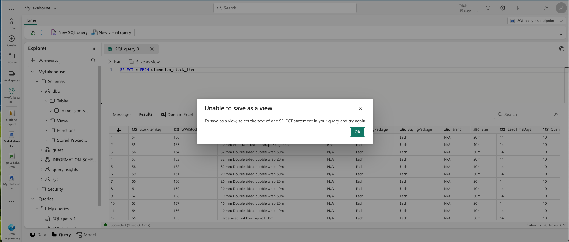 Visualize Data in a Lakehouse - Microsoft Q&A