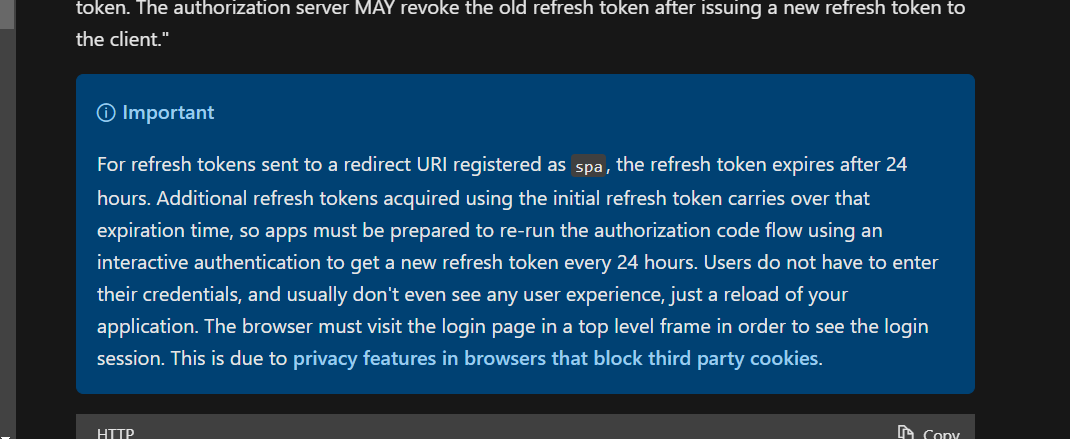 Getting a refresh token in SPA - Microsoft Q&A