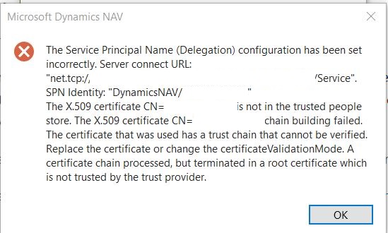 "The Service Principle Name (Delegation)..." error pops out when I'm ...