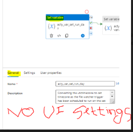 ADF Set Variable Activity Retry Policy Setting Not Available from UI - Microsoft Q&A