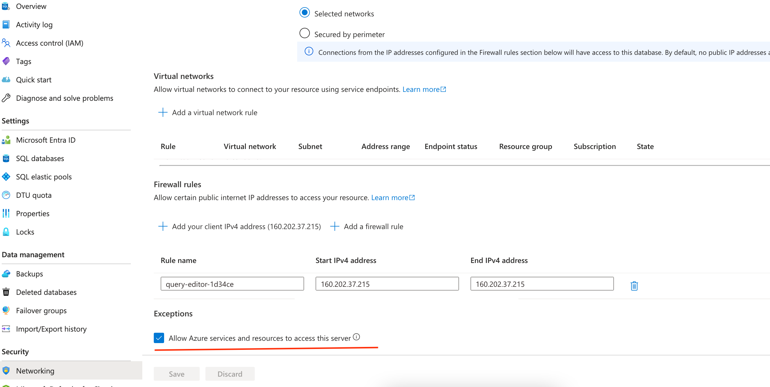 Getting below error while try to connect with Azure SQL Database using ...
