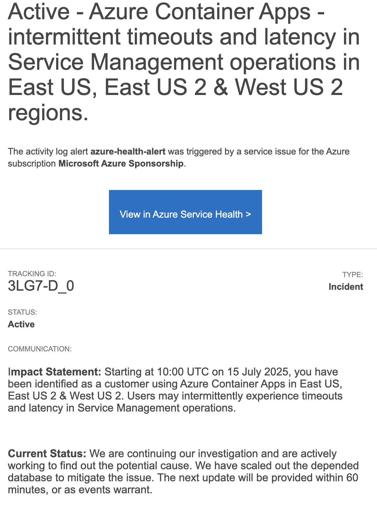 Container Apps Not Loading in Portal and Unavailable via AZ CLI (Error: “The containerapp does ...