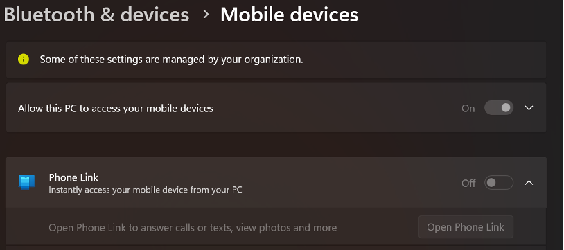 Phone link won't transfer calls from PC to phone and vice versa ...