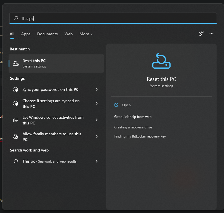 This PC not showing up in Windows Search - Microsoft Q&A