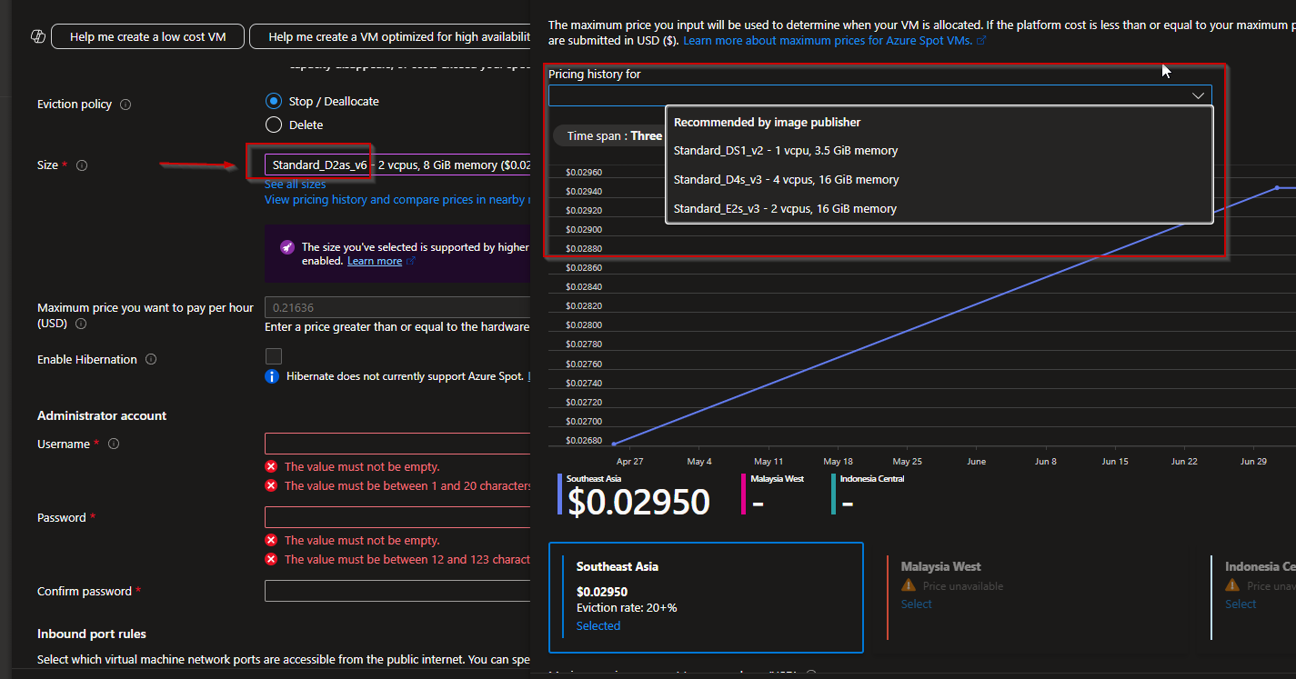Azure Spot Instance only showing recommended image publisher result ...