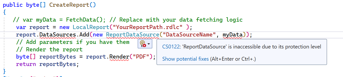RDLC reports with RDS in Blazor Web apps. - Microsoft Q&A RDLC reports with RDS in Blazor Web apps. - Microsoft Q&A