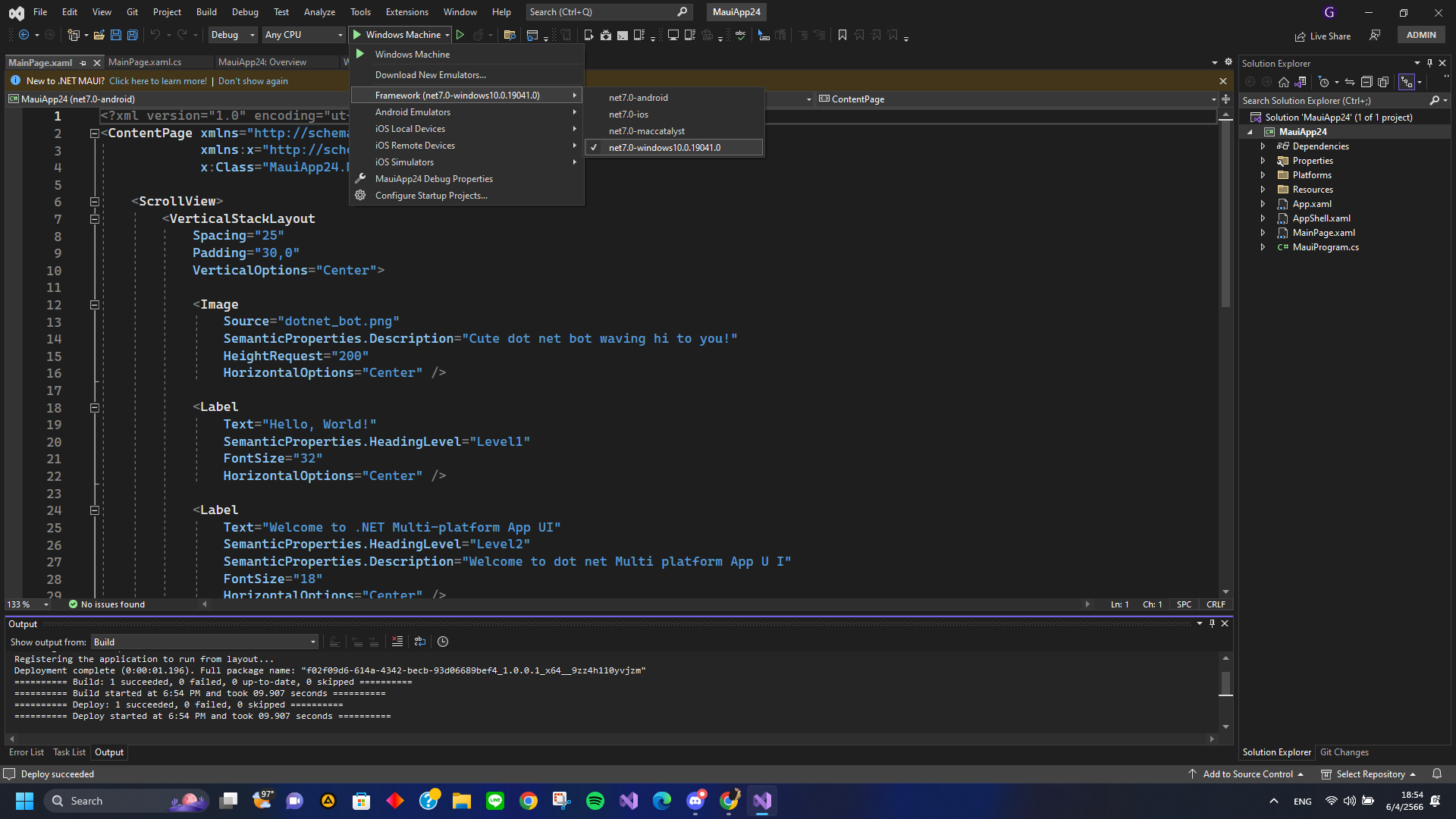 MAUI .NET 6.0 can't open with Windows Machine. - Microsoft Q&A