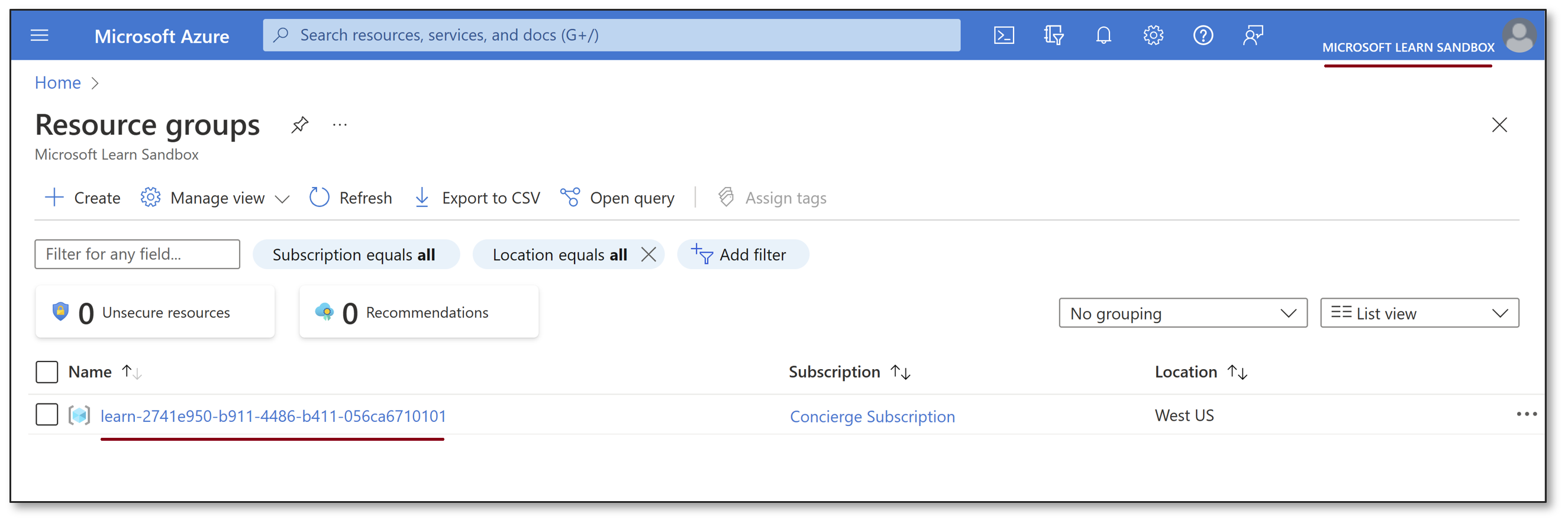 Facing issue in doing practical using CLI (sandbox) - Microsoft Q&A