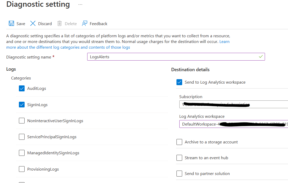 Set-up alers for sign-in logs - Microsoft Q&A
