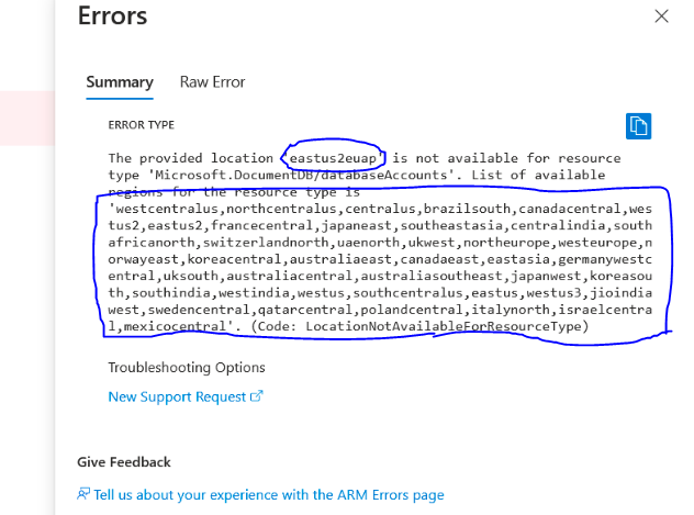 Problem with working with setting up CosmosDB NoSQL - Microsoft Q&A