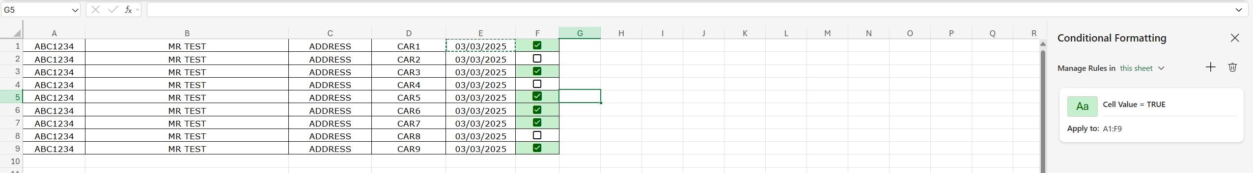 Highlighting an entire row - Microsoft Q&A